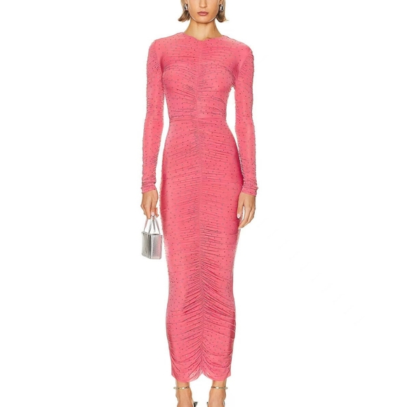 Alex Perry | Dresses | Alex Perry Long Sleeve Crystal Column Dress ...